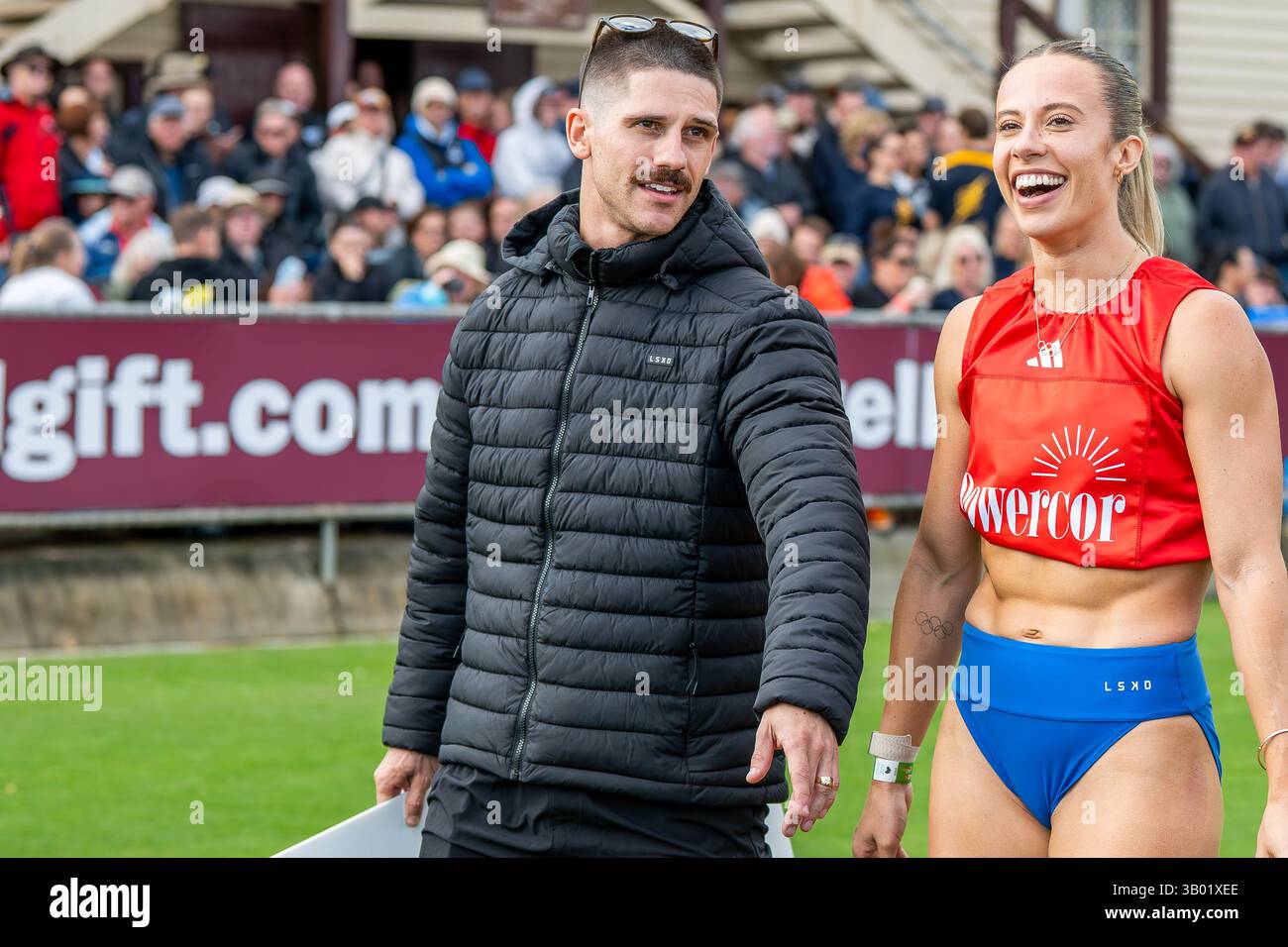 Bree Rizzo (R) and husband Matt Rizzo (L) sharing a moment of joy after ...