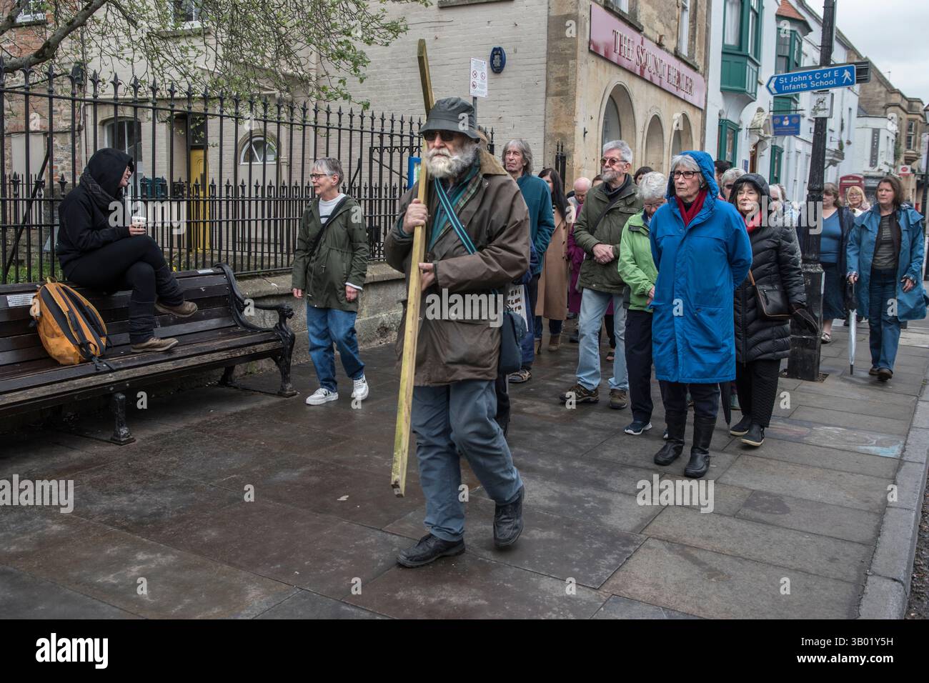 Old people, faith UK. Walk of Witness, elderly pensioners take part in ...