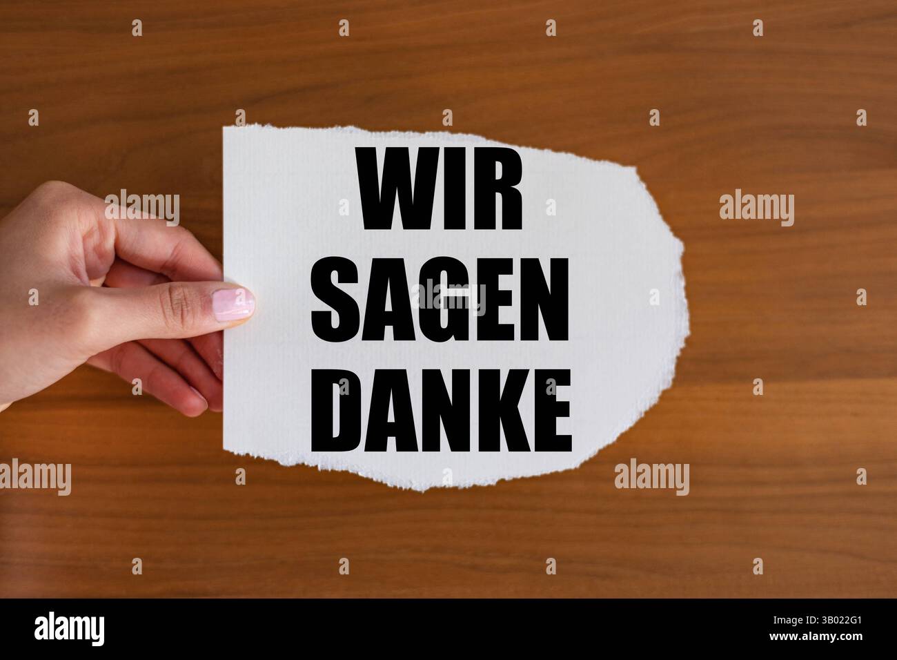 Wir sagen danke We say thank you Wir sagen danke We say thank you Woman ...