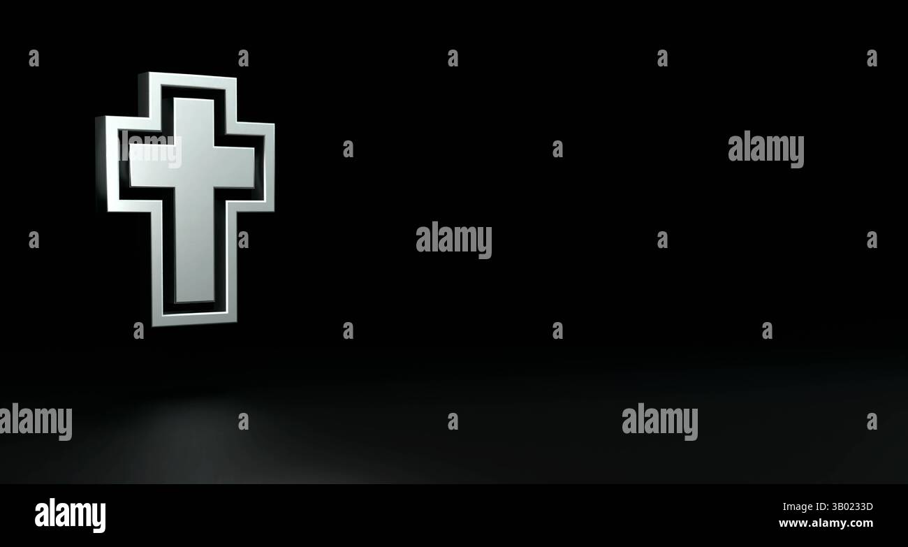 Silver shiny Christian religious cross. Silver shiny Christian ...