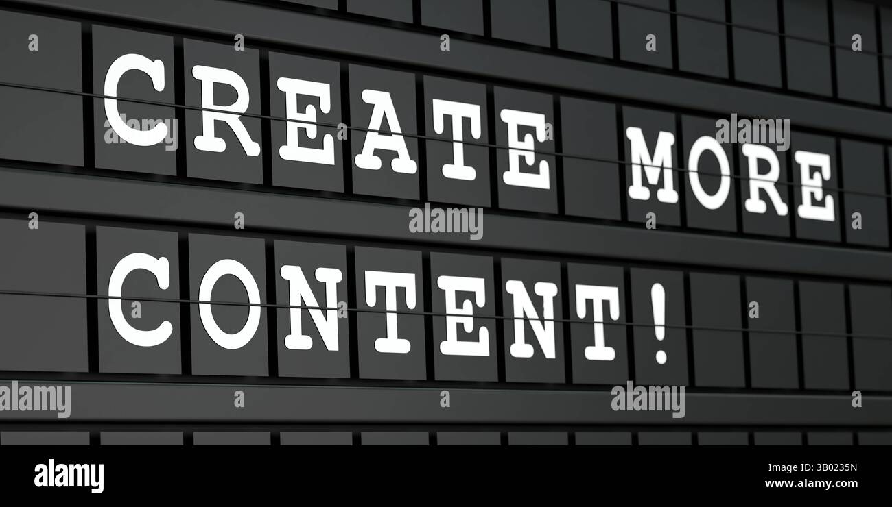 Create more content. Create more content. Black timetable display with ...