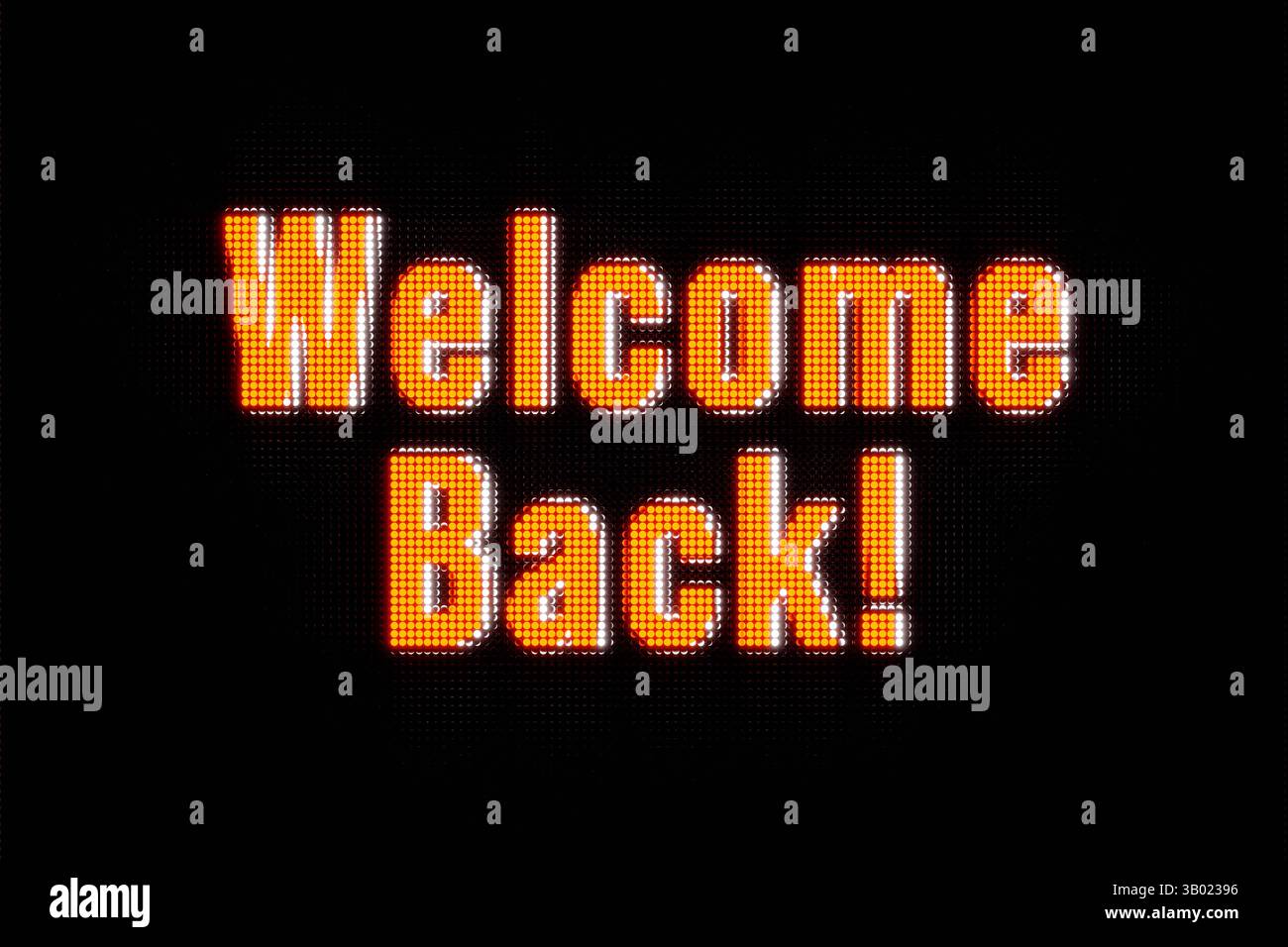 Welcome back Welcome back Banner in orange letters. Community, welcome ...