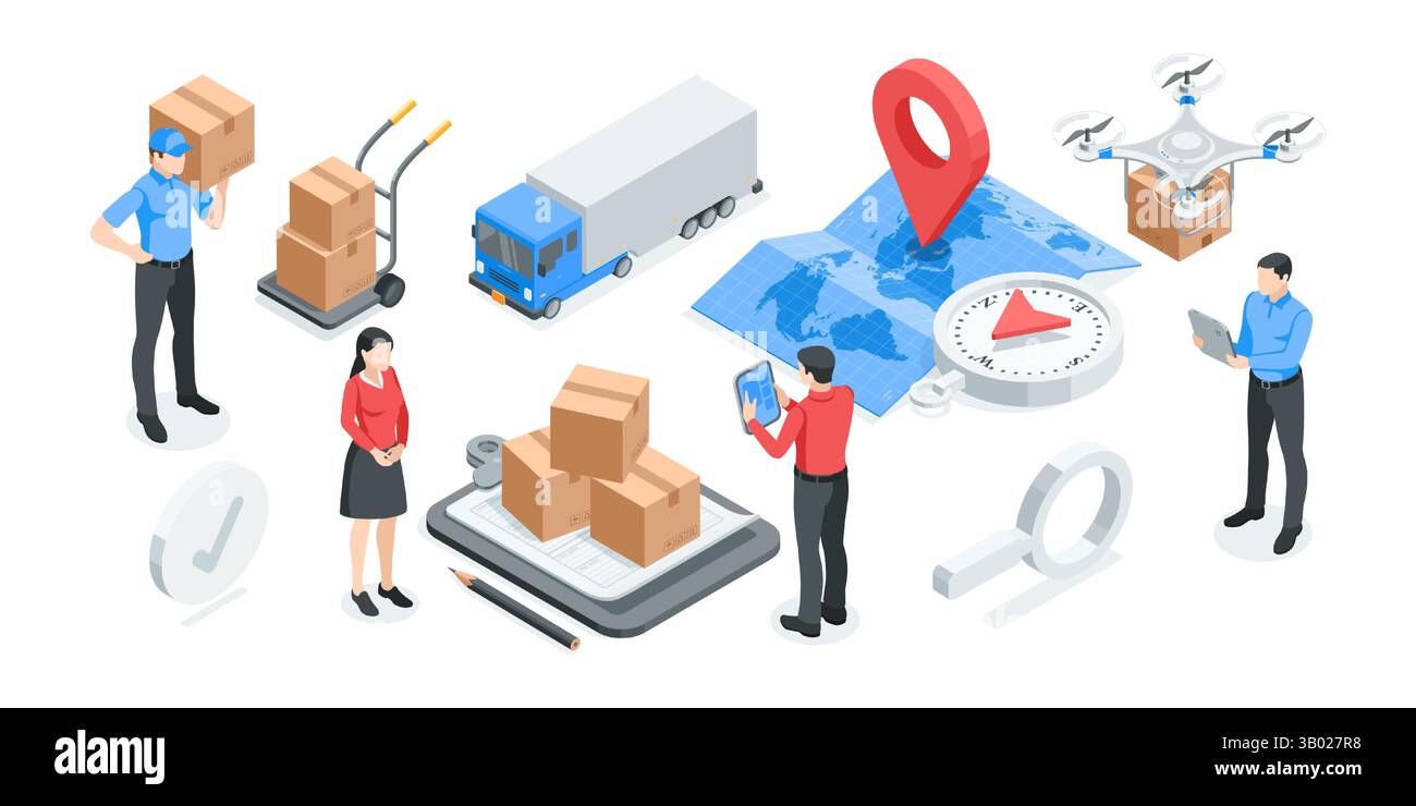 People transport goods on Stock Vector Images - Alamy