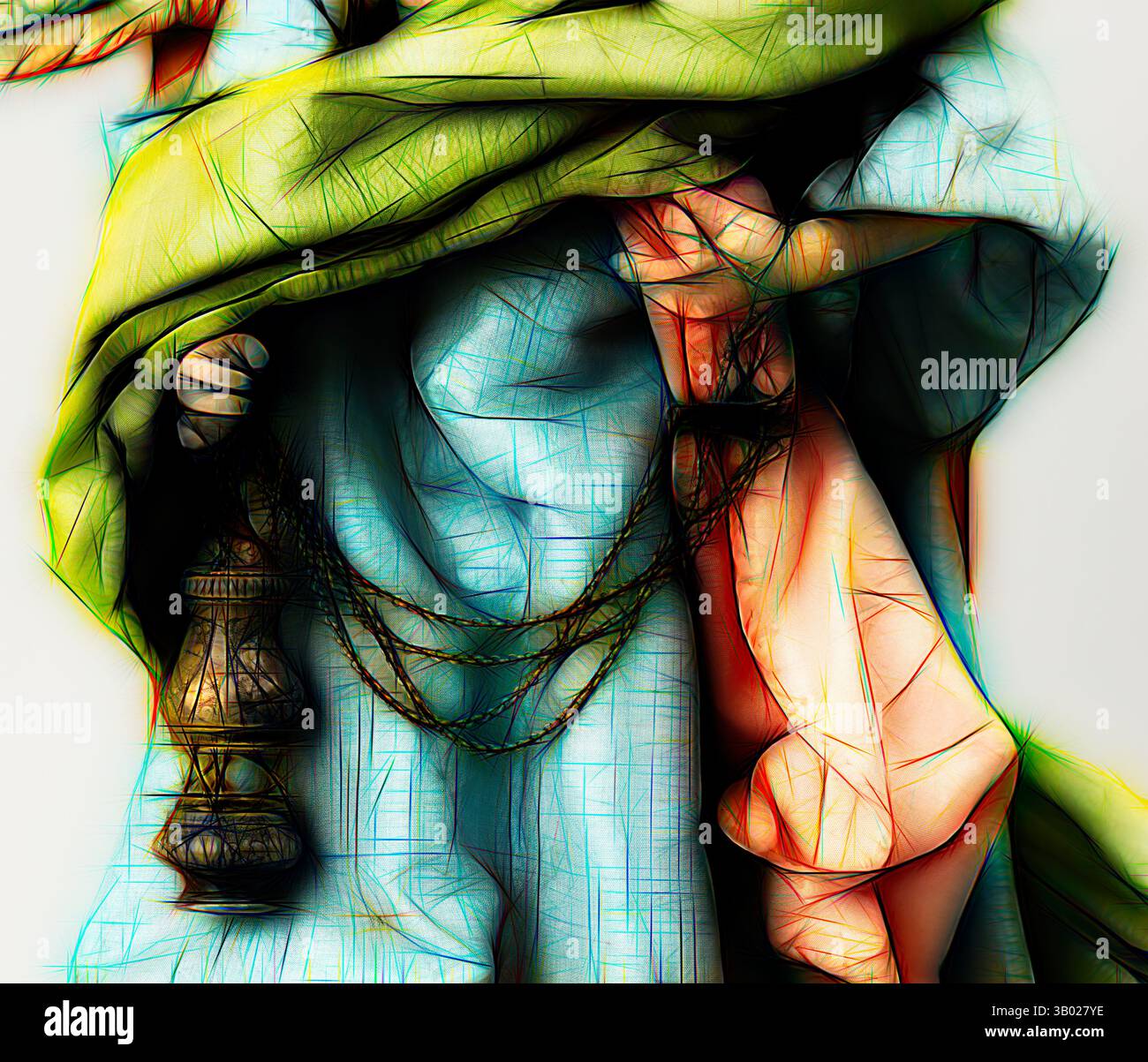 Shrouded in vibrant fabric hi-res stock photography and images - Alamy