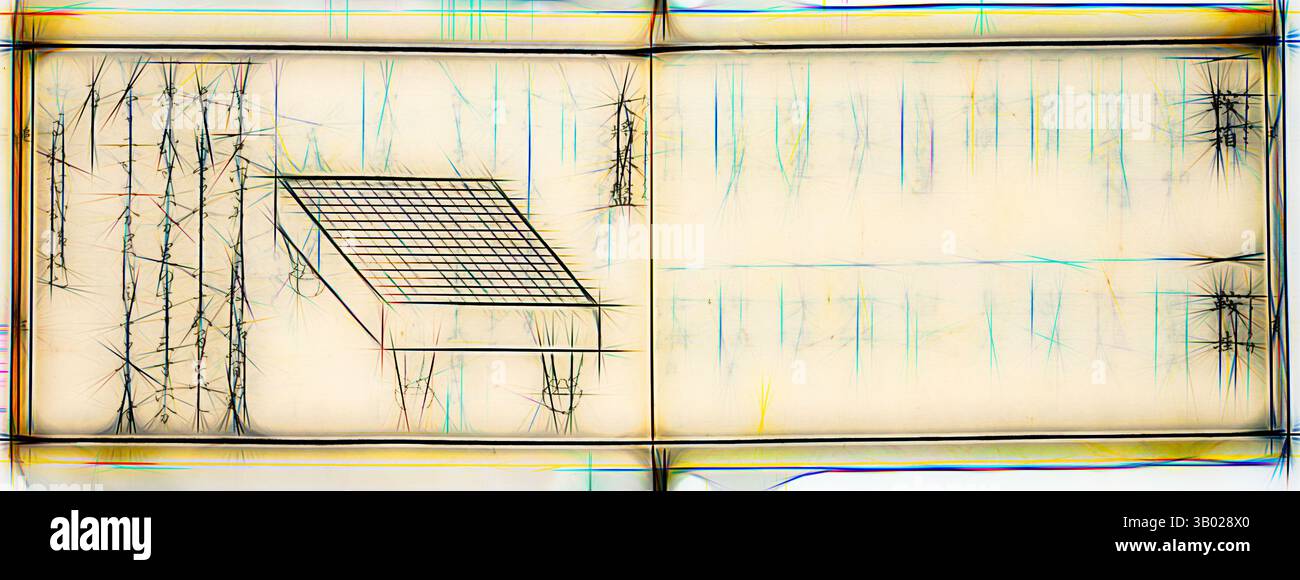 Simple architectural sketch depicting hi-res stock photography and ...