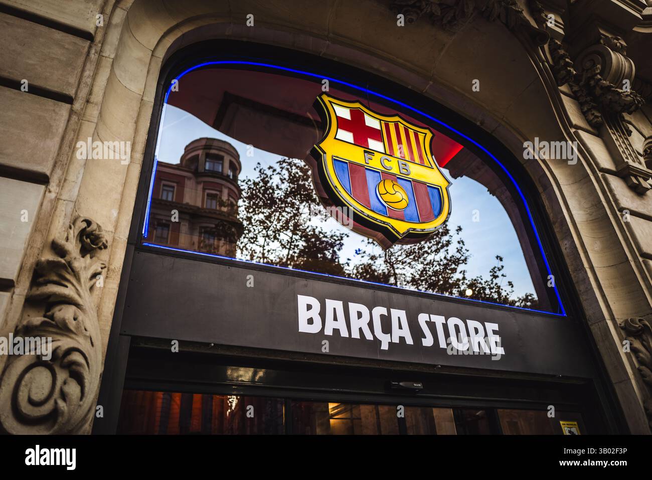 Photo of a barcelona football club store in barcelona hi-res stock ...