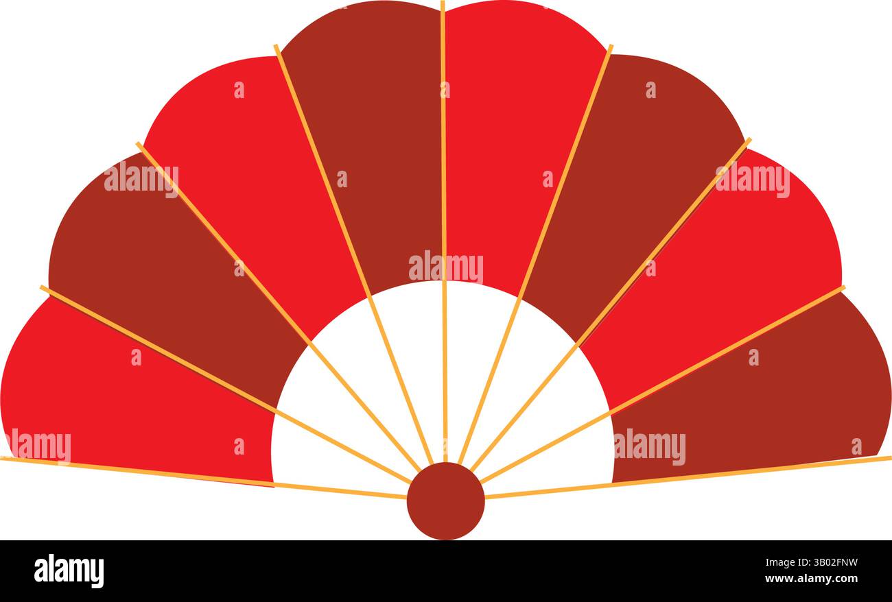 Hand Fan cartoon icon on a white background. Vector Illustration Stock ...