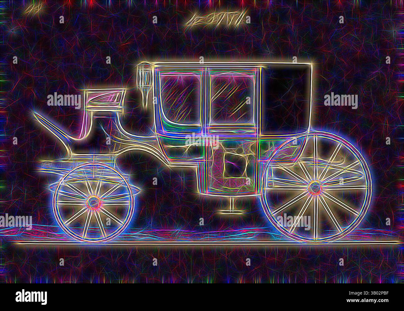 A vintage carriage with intricate wheel designs, exuding a sense of ...