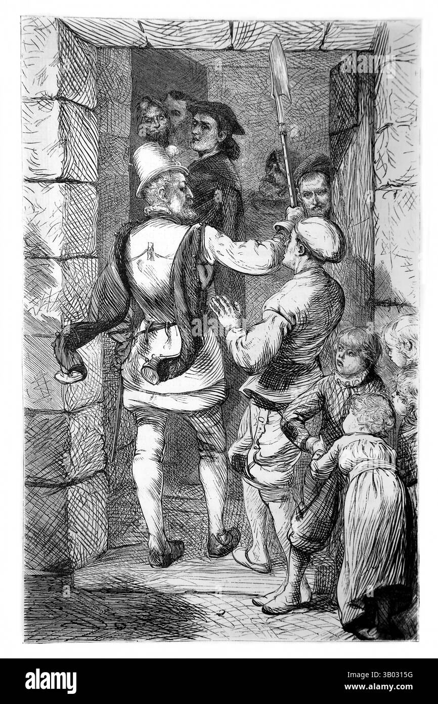 Illustration of John Philpot Archdeacon of Winchester being escorted ...