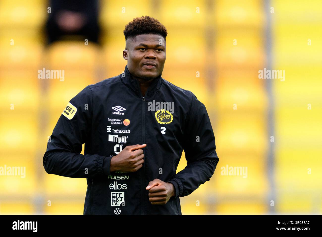 250423 Elfsborgs Terry Yegbe inför fotbollsmatchen i Allsvenskan mellan ...