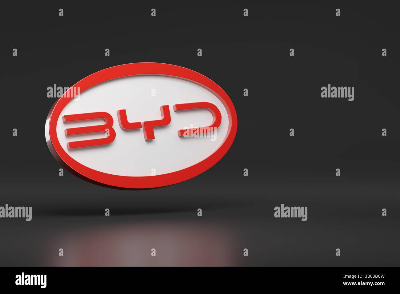 Buenos Aires, Argentina - April 10th, 2025: BYD logo in three ...