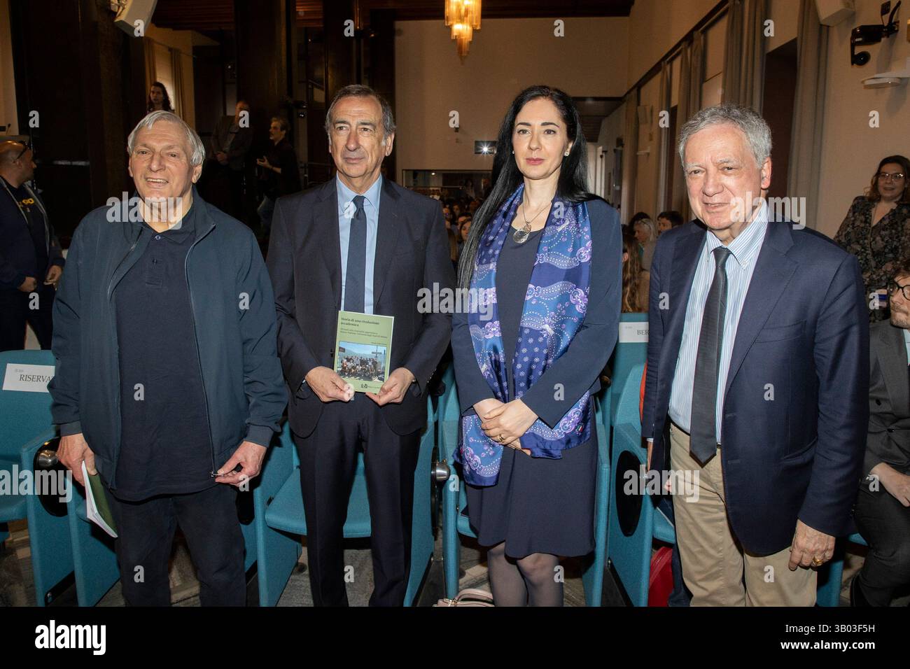 Milano, Italia. 23rd Apr, 2025. Nella foto da sinistra verso destra Don ...