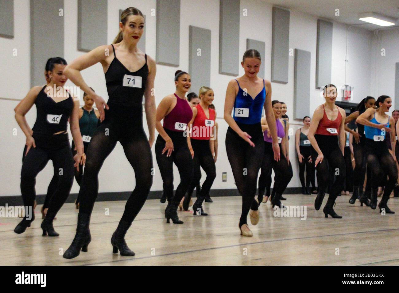 New York, USA. 22nd Apr, 2025. Young women at the annual audition to ...
