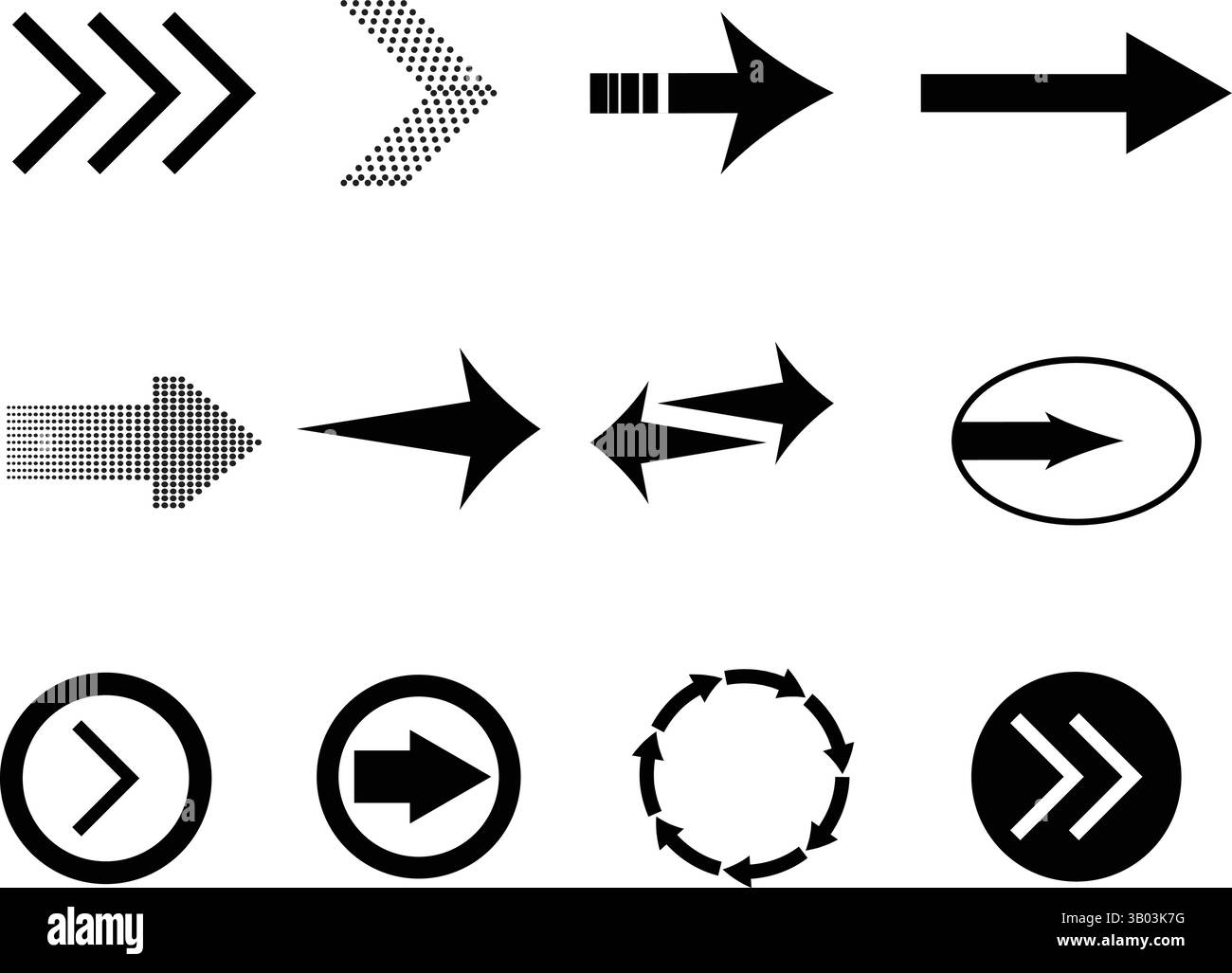 Diverse Arrow Icons Pack – Versatile Vector Collection for Graphic Design & Navigation Stock ...