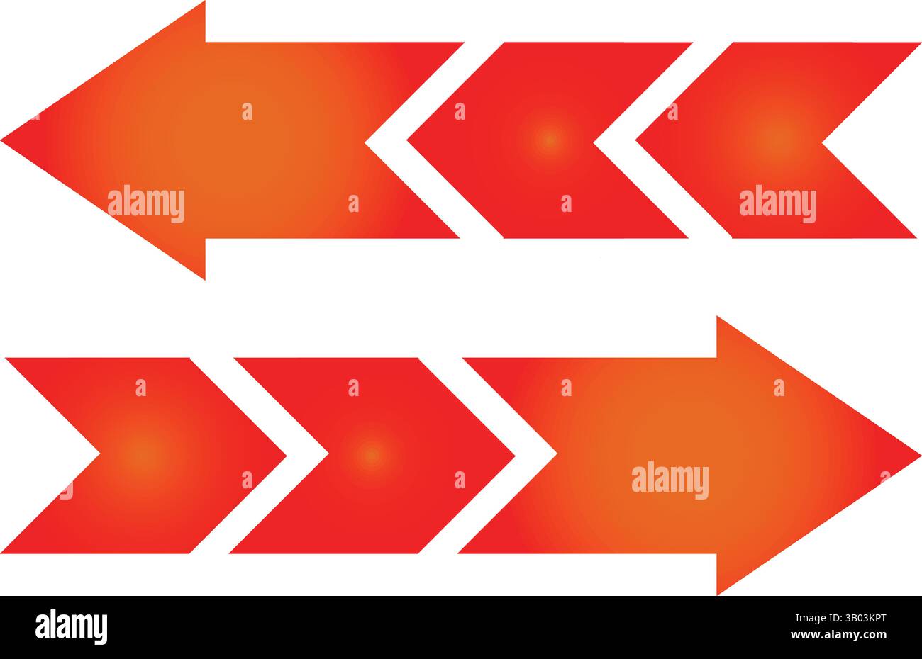 Bold Red & Orange Gradient Arrows Opposing – Dynamic Visual Emphasis ...