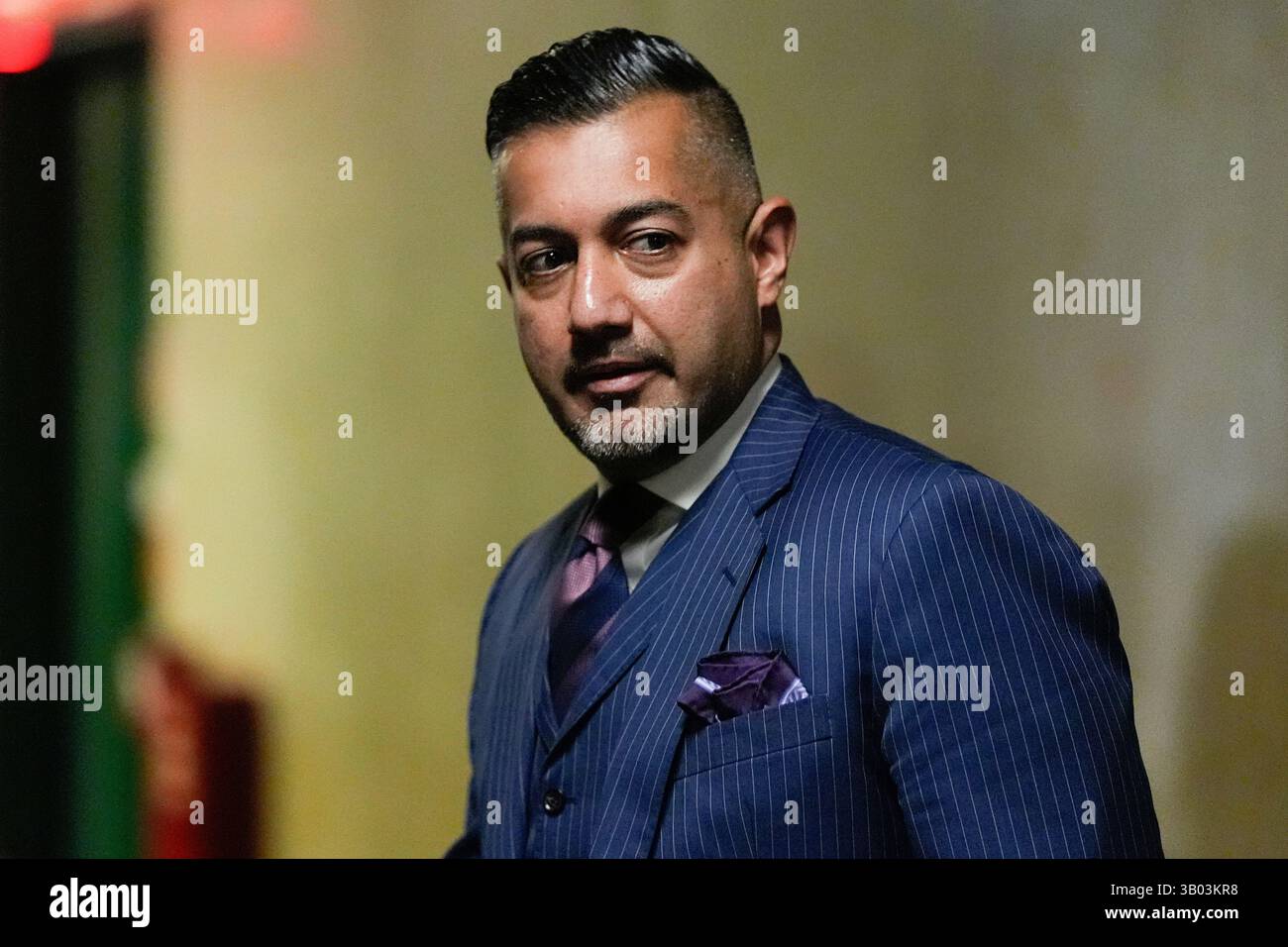 Attorney Imran Ansari leaves court for a break during Harvey Weinstein's retrial at Manhattan ...