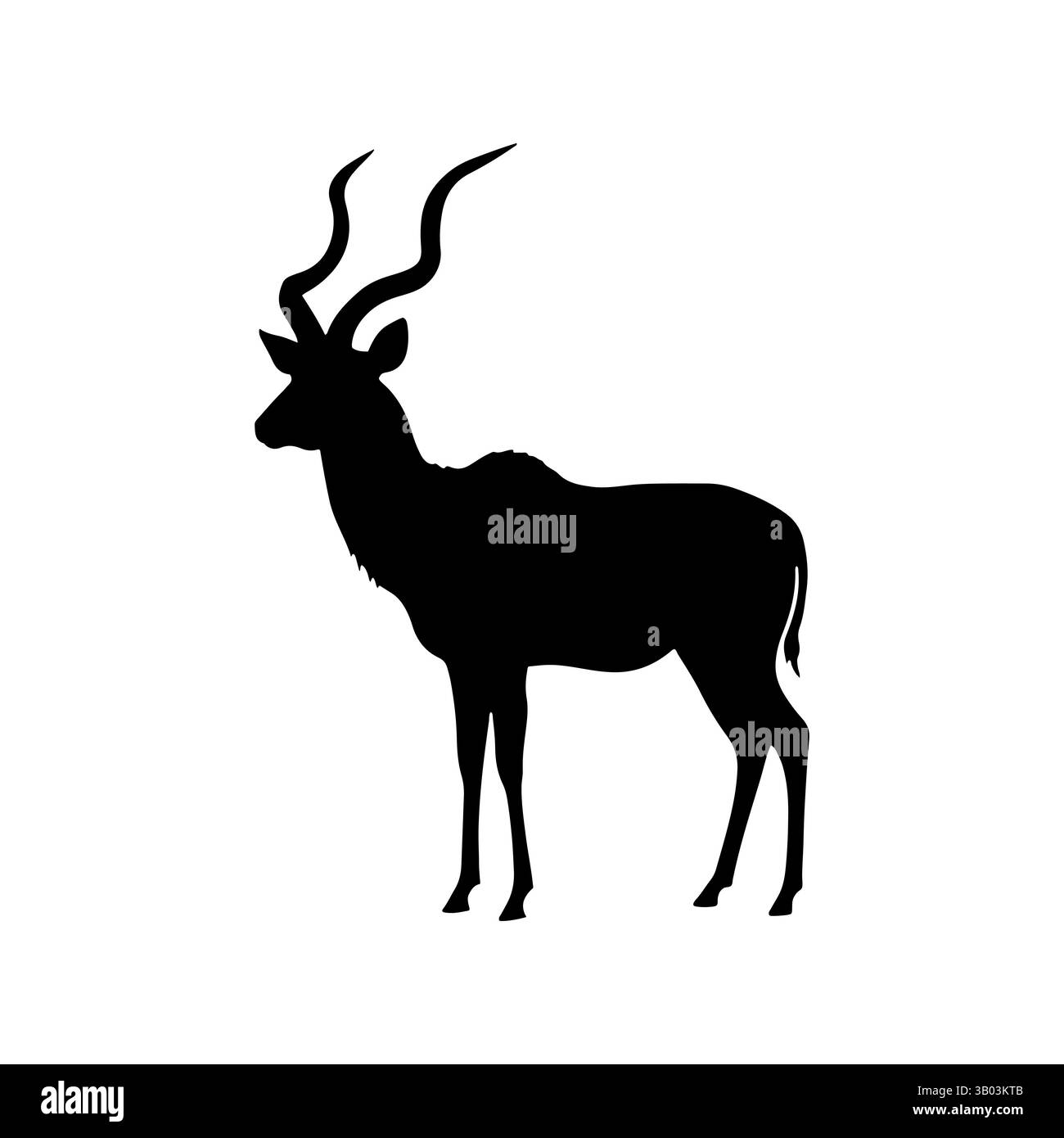 Big kudu silhouette vector flat illustration design Stock Vector Image ...