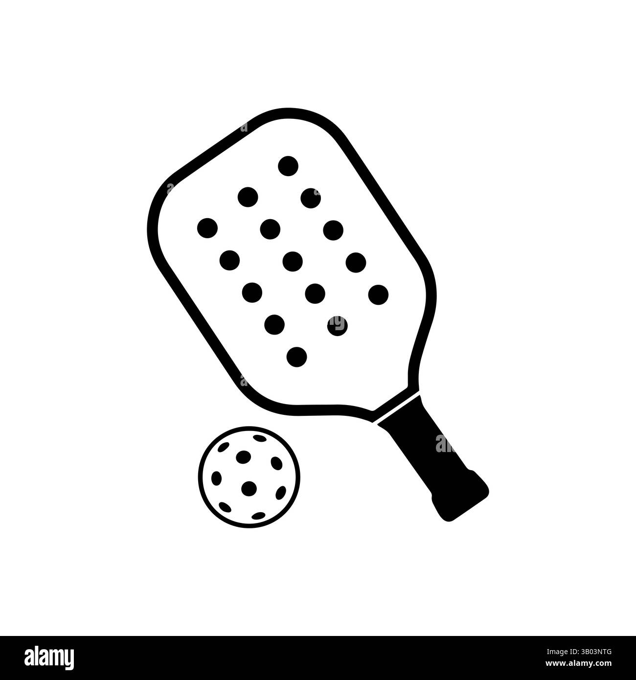 Pickleball paddle outline vector flat illustration design Stock Vector ...