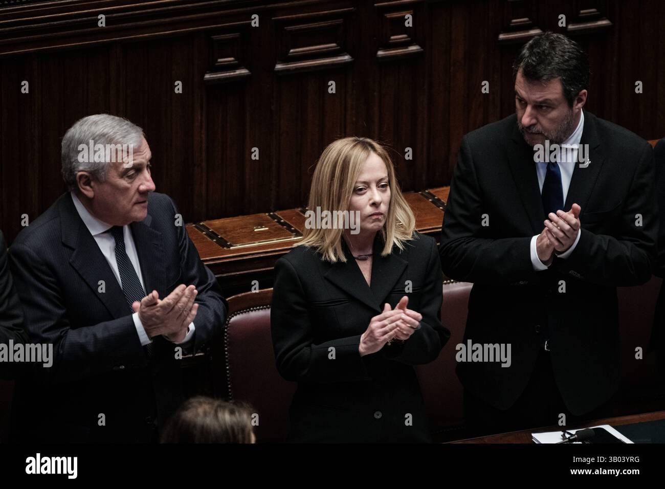 Rome, Commemoration ceremony of Pope Francis in the joint Chambers. The ...