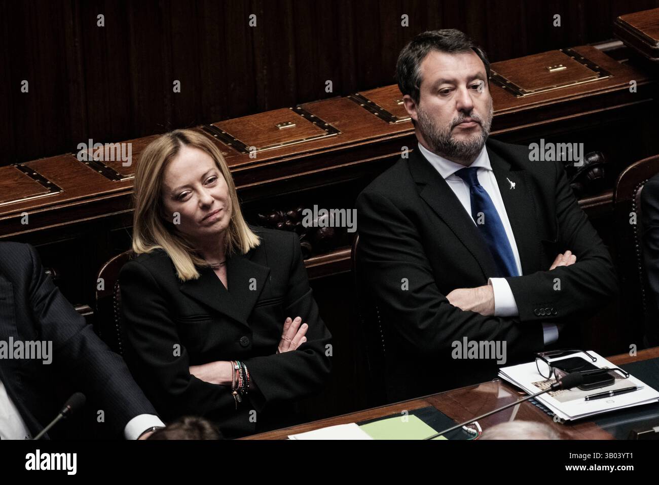 Rome, Commemoration ceremony of Pope Francis in the joint Chambers. The ...