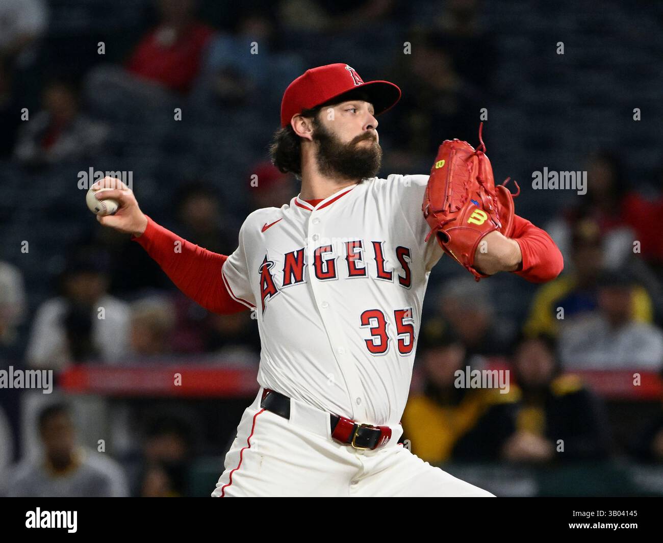 ANAHEIM, CA - APRIL 22: Los Angeles Angels pitcher Ian Anderson (35 ...