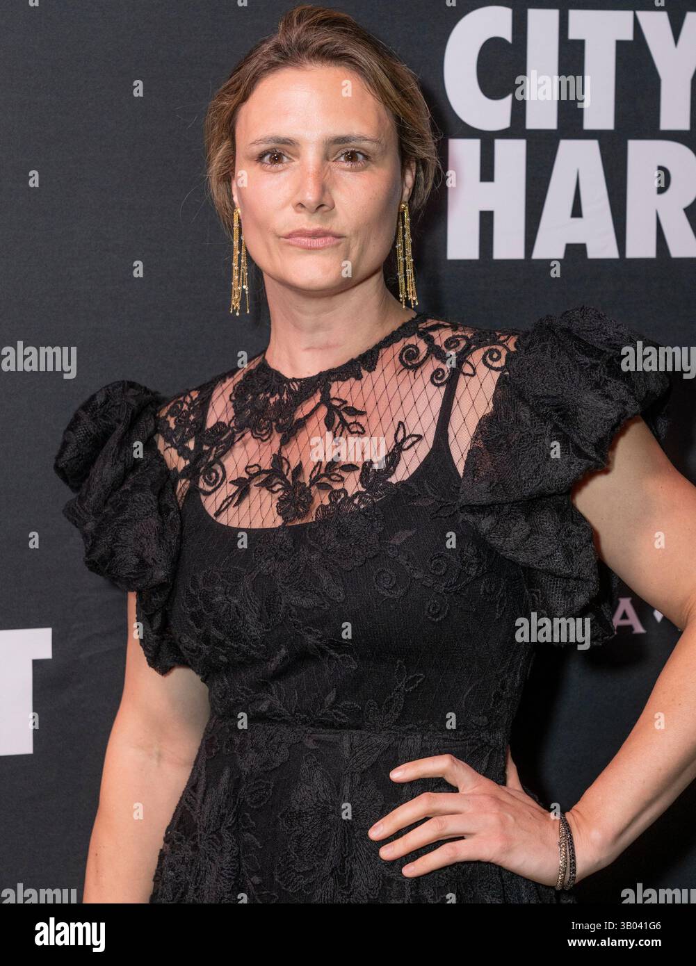Leslie M. Simpson wearing dress by Christian Siriano attends City ...