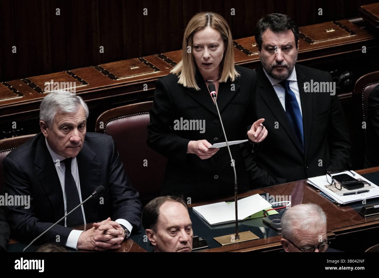 Rome, Commemoration ceremony of Pope Francis in the joint Chambers. The ...