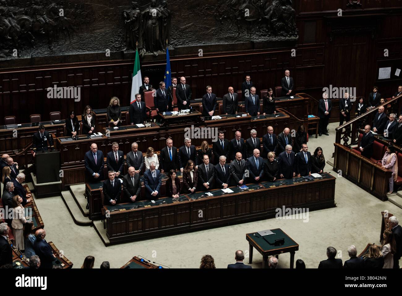 Rome, Commemoration ceremony of Pope Francis in the joint Chambers. The ...