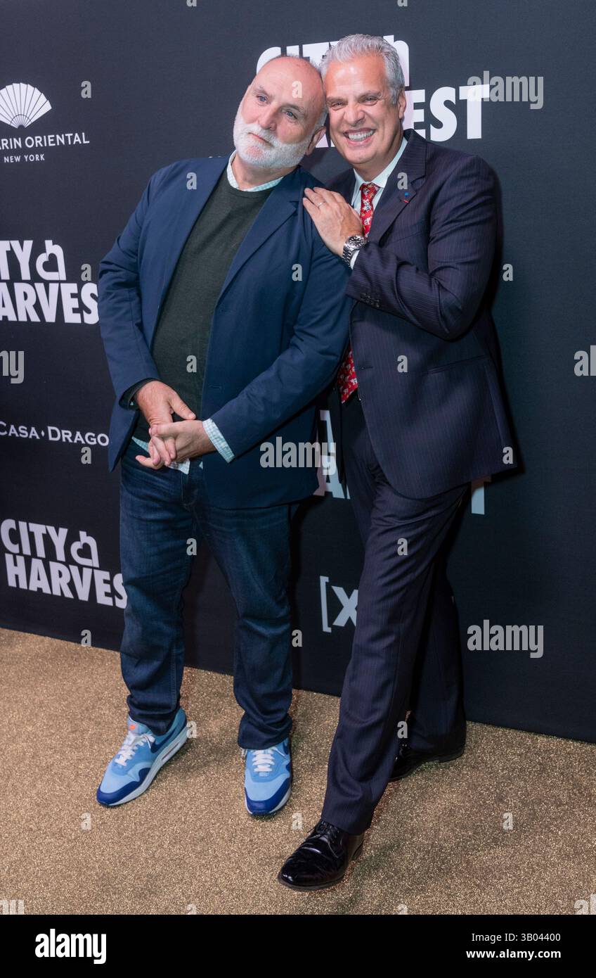 Jose Andres and Eric Ripert attend City Harvest 2025 Gala at Cipriani ...