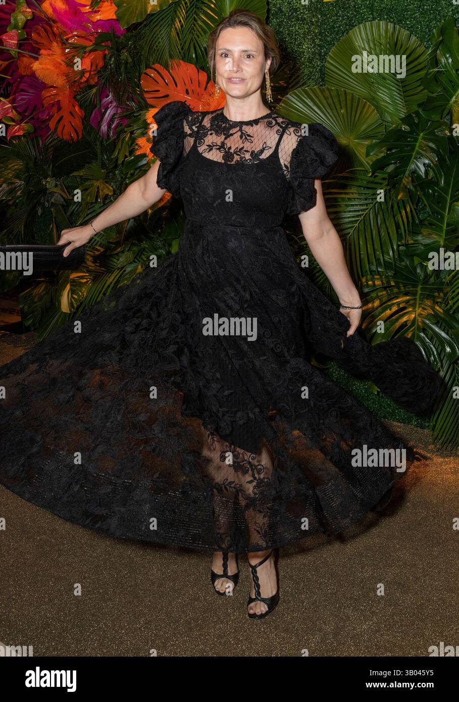 Leslie M. Simpson wearing dress by Christian Siriano attends City ...