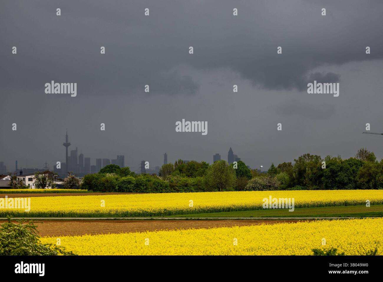 Regen in Aussicht Dunkle Wolken eines aufziehenden Gewitters sind am ...