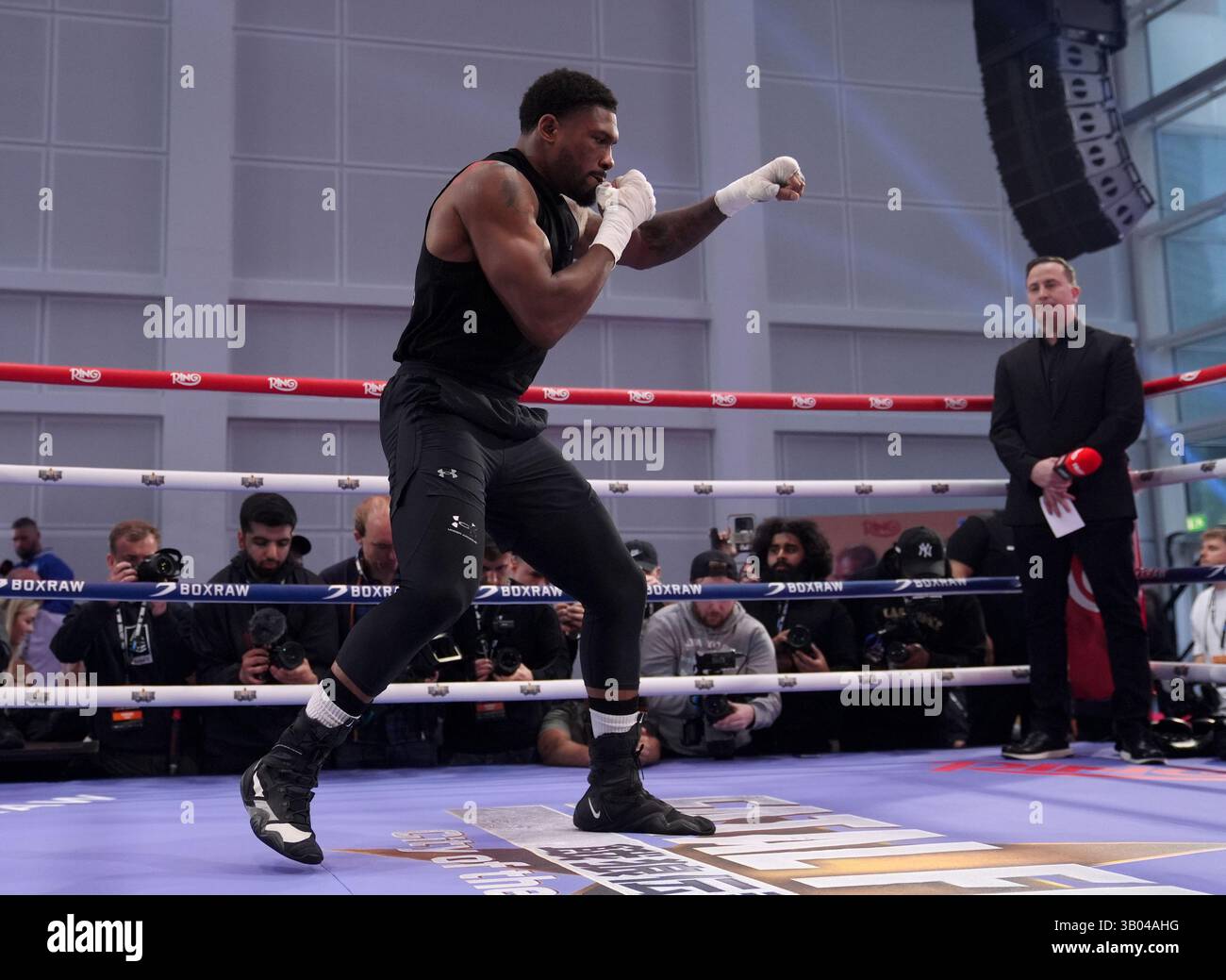 Brandon Glanton during a public workout at The Pelligon, London ...
