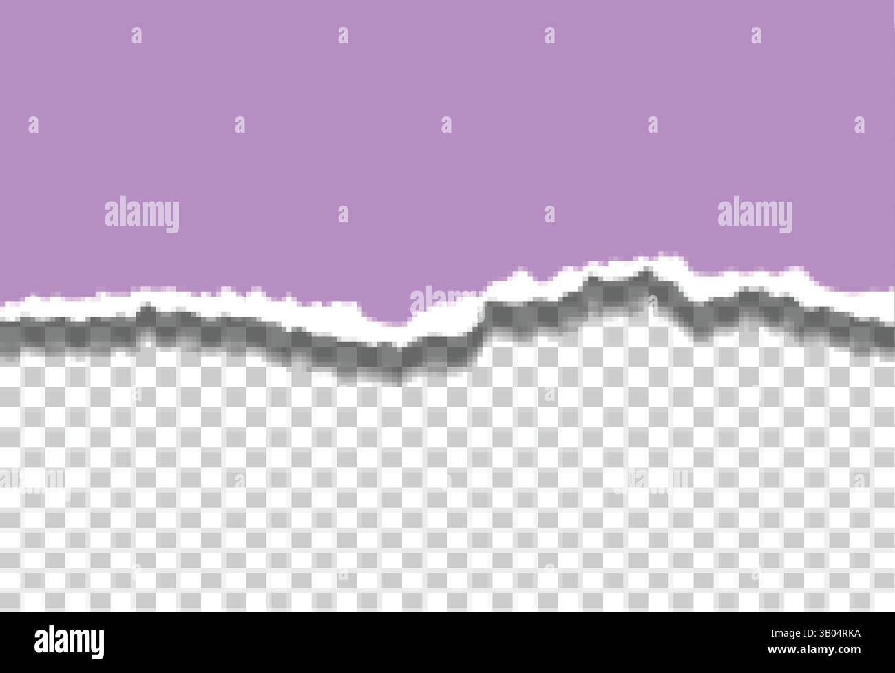 Torn piece of horizontal paper with soft shadow isolated on light ...