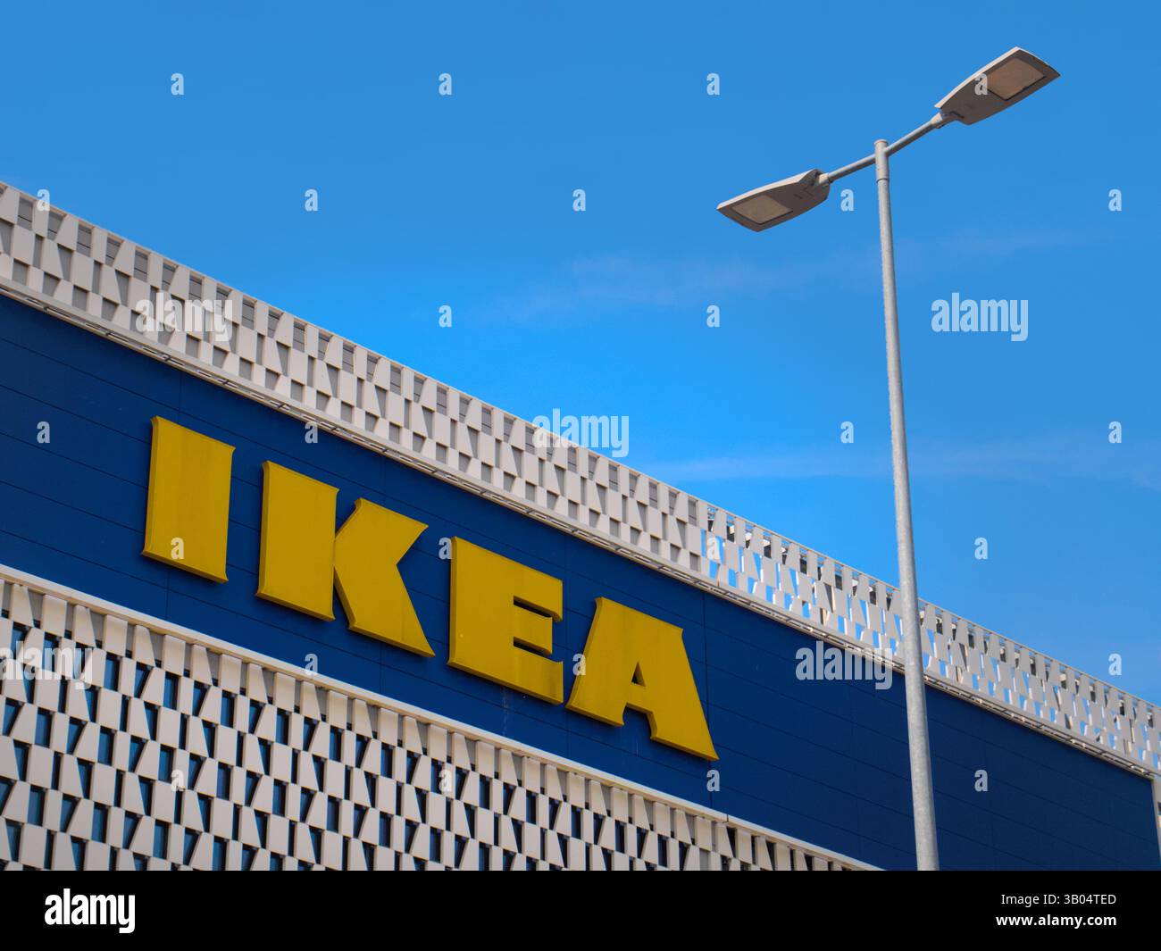 Modern IKEA Storefront Design with Bold Branding Against Blue Sky ...