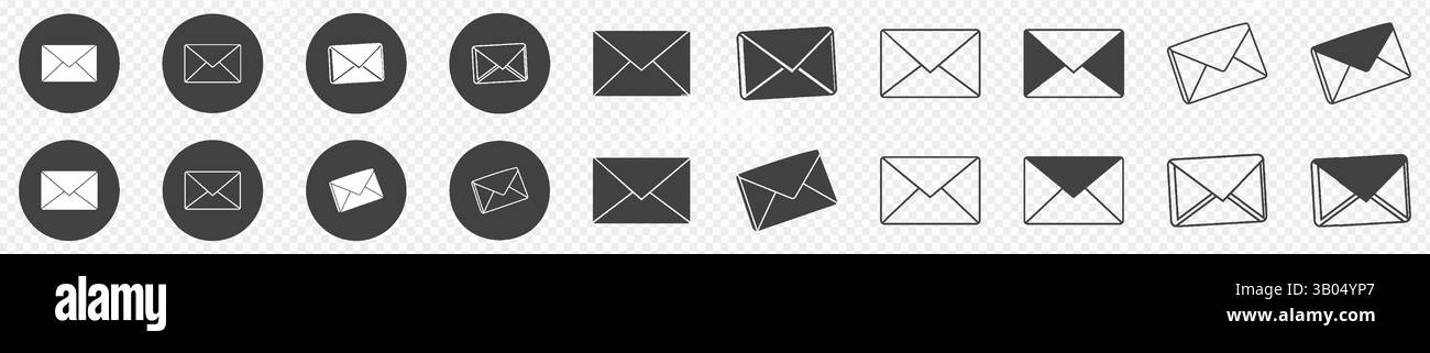 modern email icon set vector Stock Vector Image & Art - Alamy
