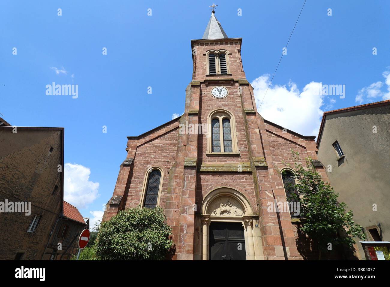 Saint Catherine's Church, exterior view, town of Bitche, Moselle ...