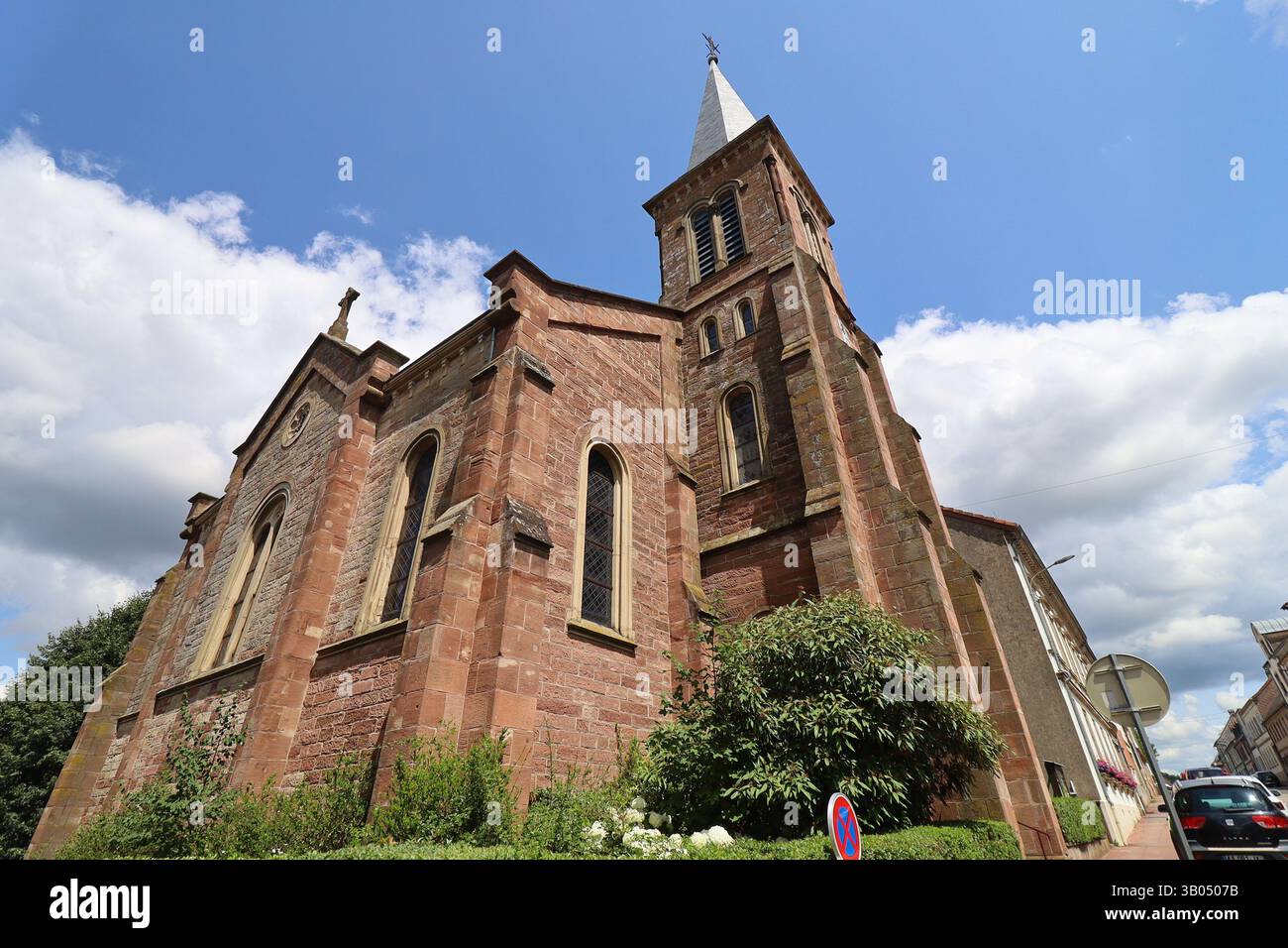Saint Catherine's Church, exterior view, town of Bitche, Moselle ...