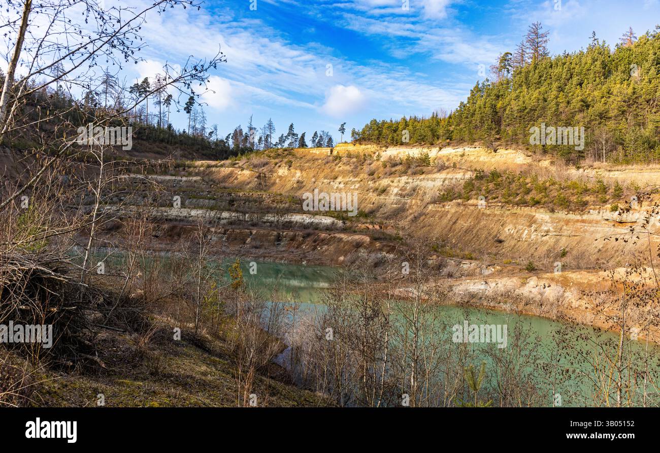 Rafz, Switzerland, 9th Feb 2025: View into the disused Rafz clay pit ...