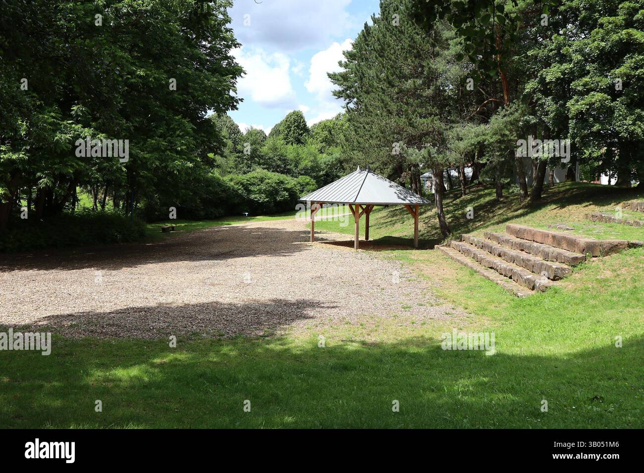 Public park, town of Bitche, Moselle department, Lorraine, France Stock ...