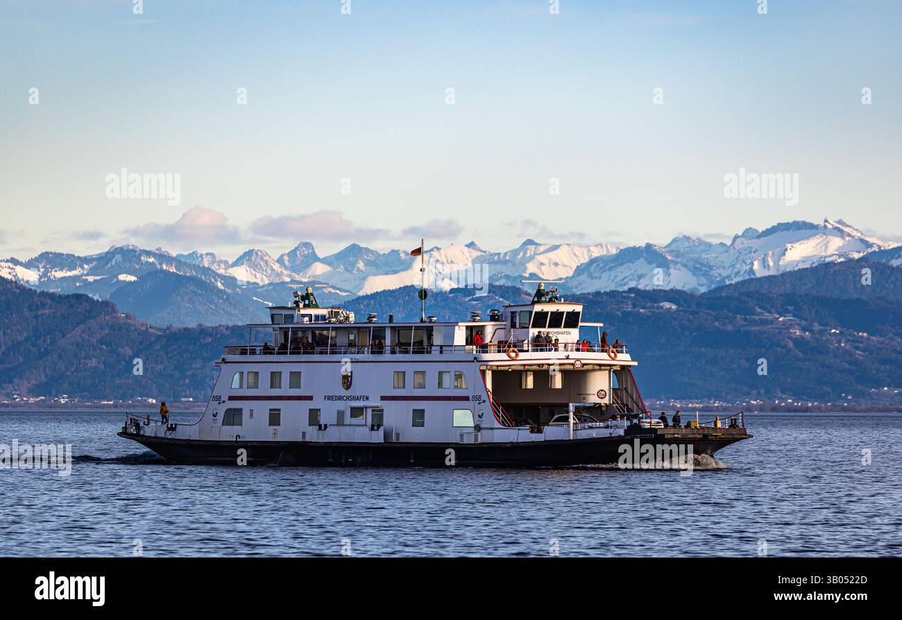 Romanshorn, Switzerland, 26th Jan 2025: In front of the snow-covered ...
