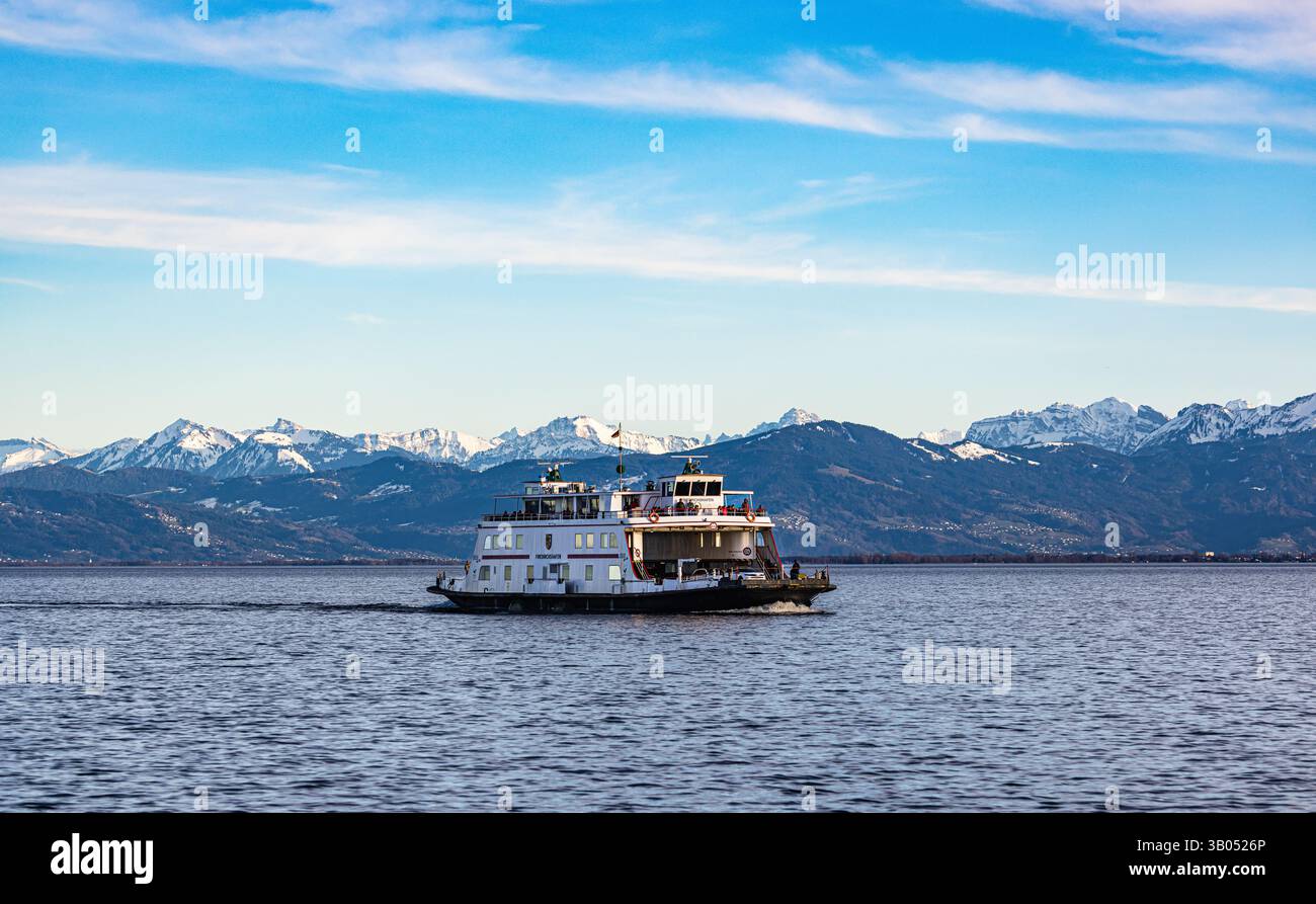 Romanshorn, Switzerland, 26th Jan 2025: In front of the snow-covered ...