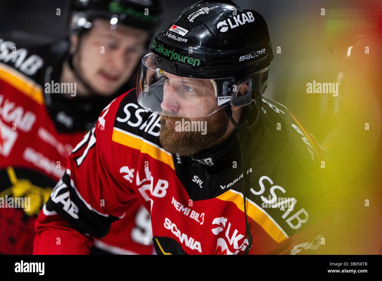 250423 Luleås Linus Omark inför final tre i SHL mellan Luleå och Brynäs ...