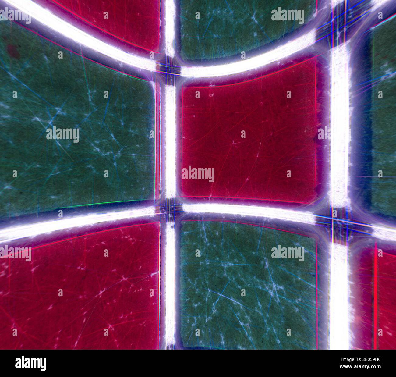 A vibrant, abstract design featuring a grid pattern with contrasting ...