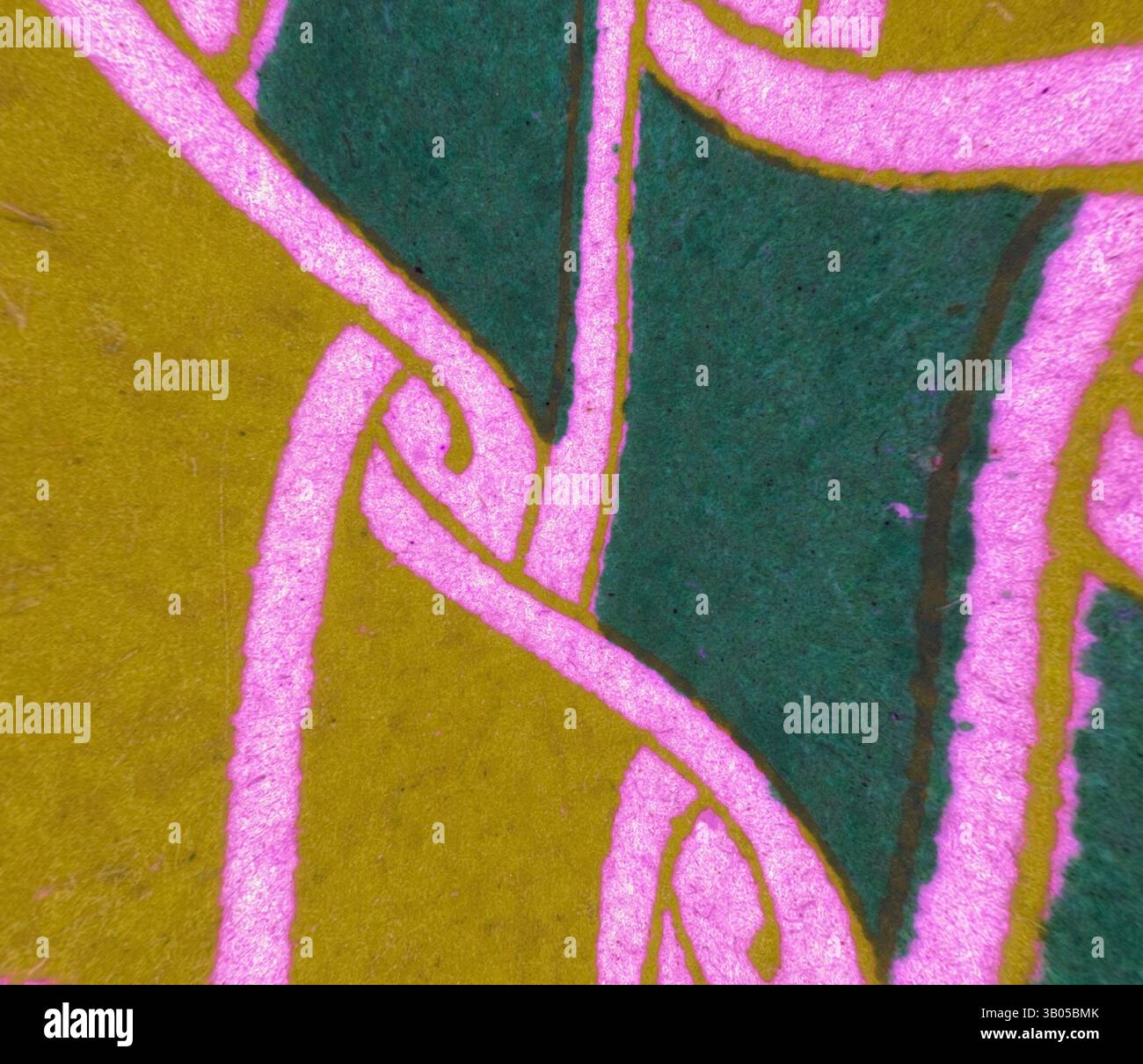 An abstract composition featuring intricate intertwining shapes and ...