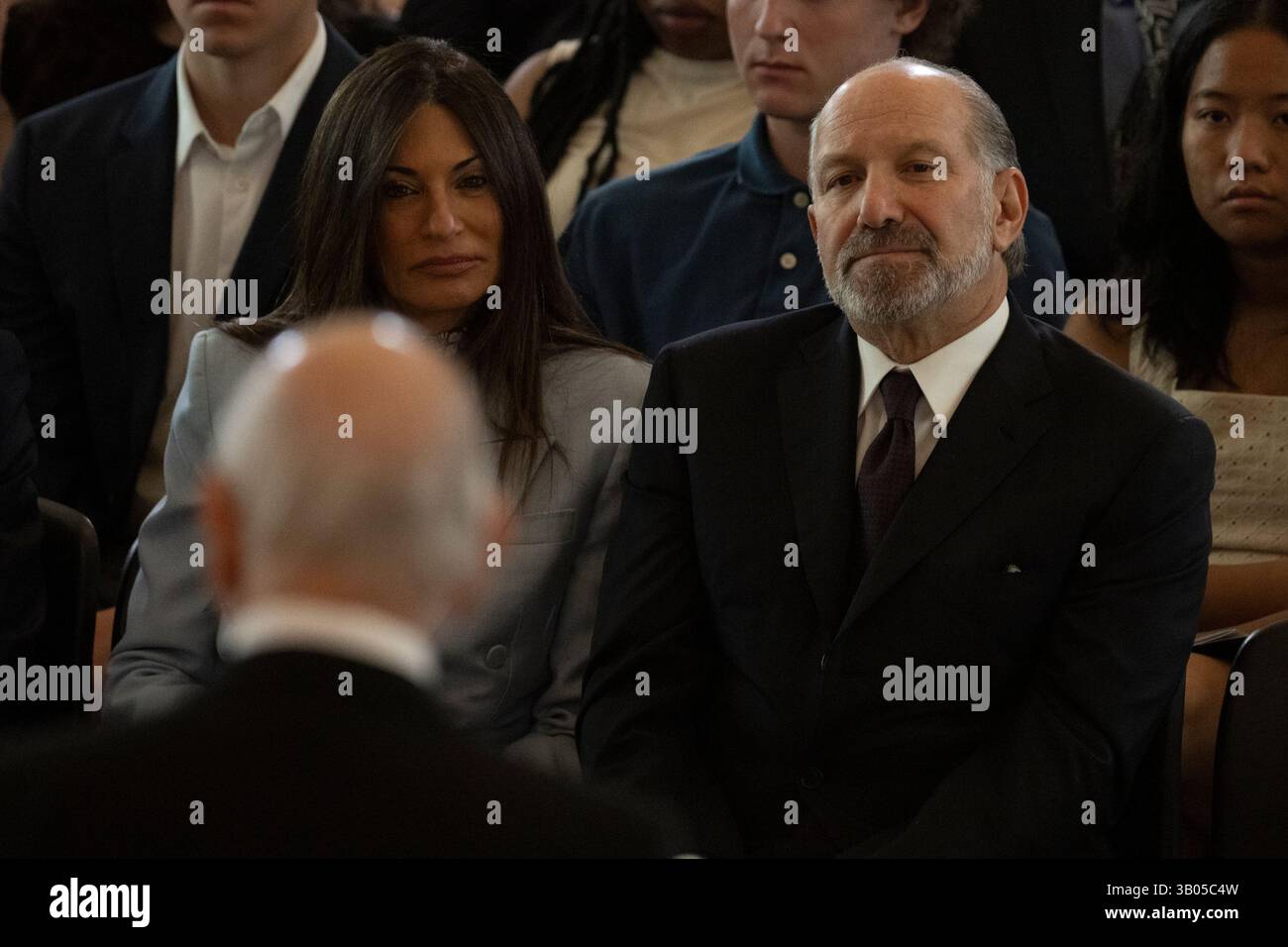United States Secretary of Commerce Howard Lutnick listens to Retired ...