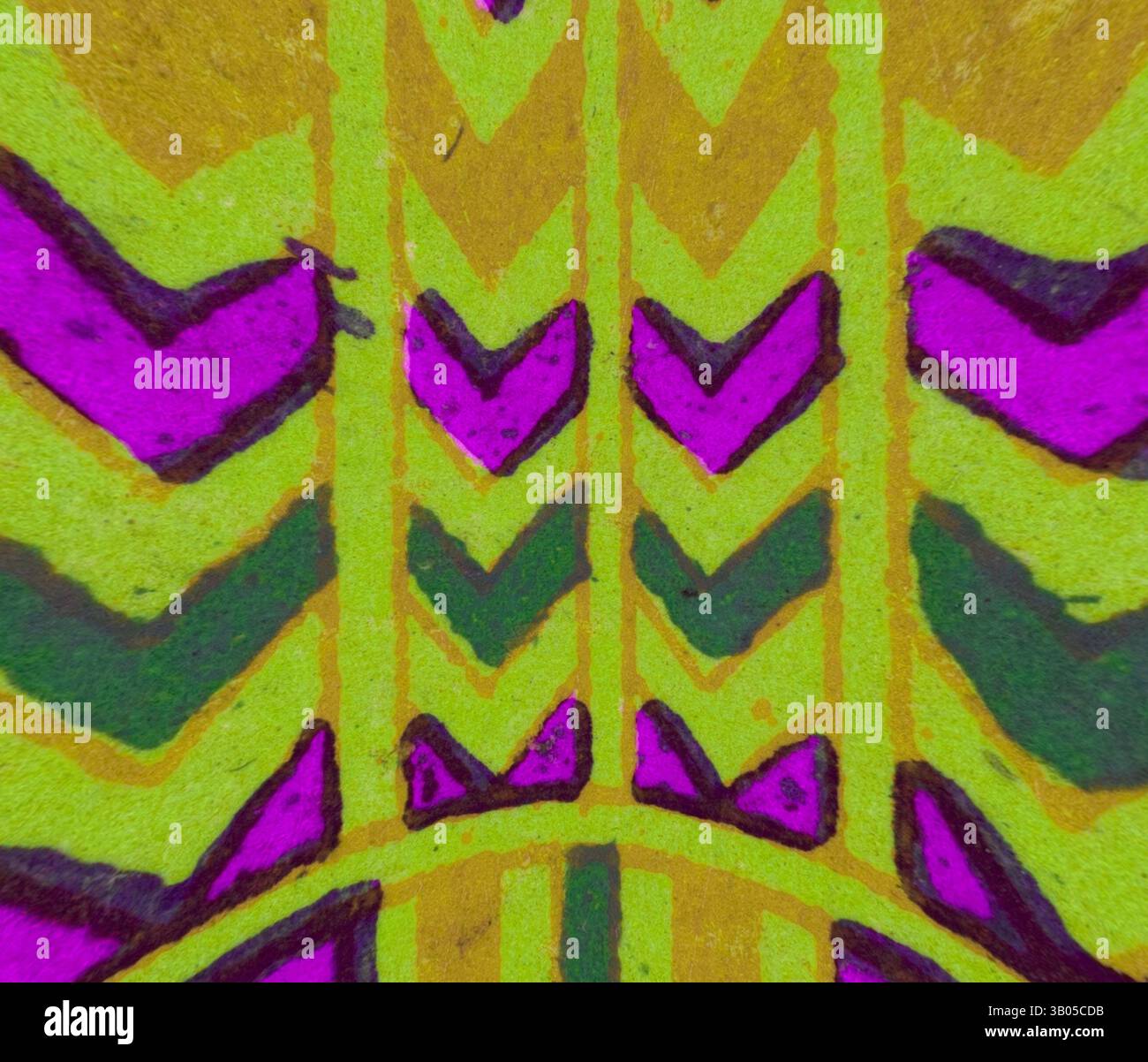 A vibrant pattern featuring bold shapes and striking colors, showcasing ...