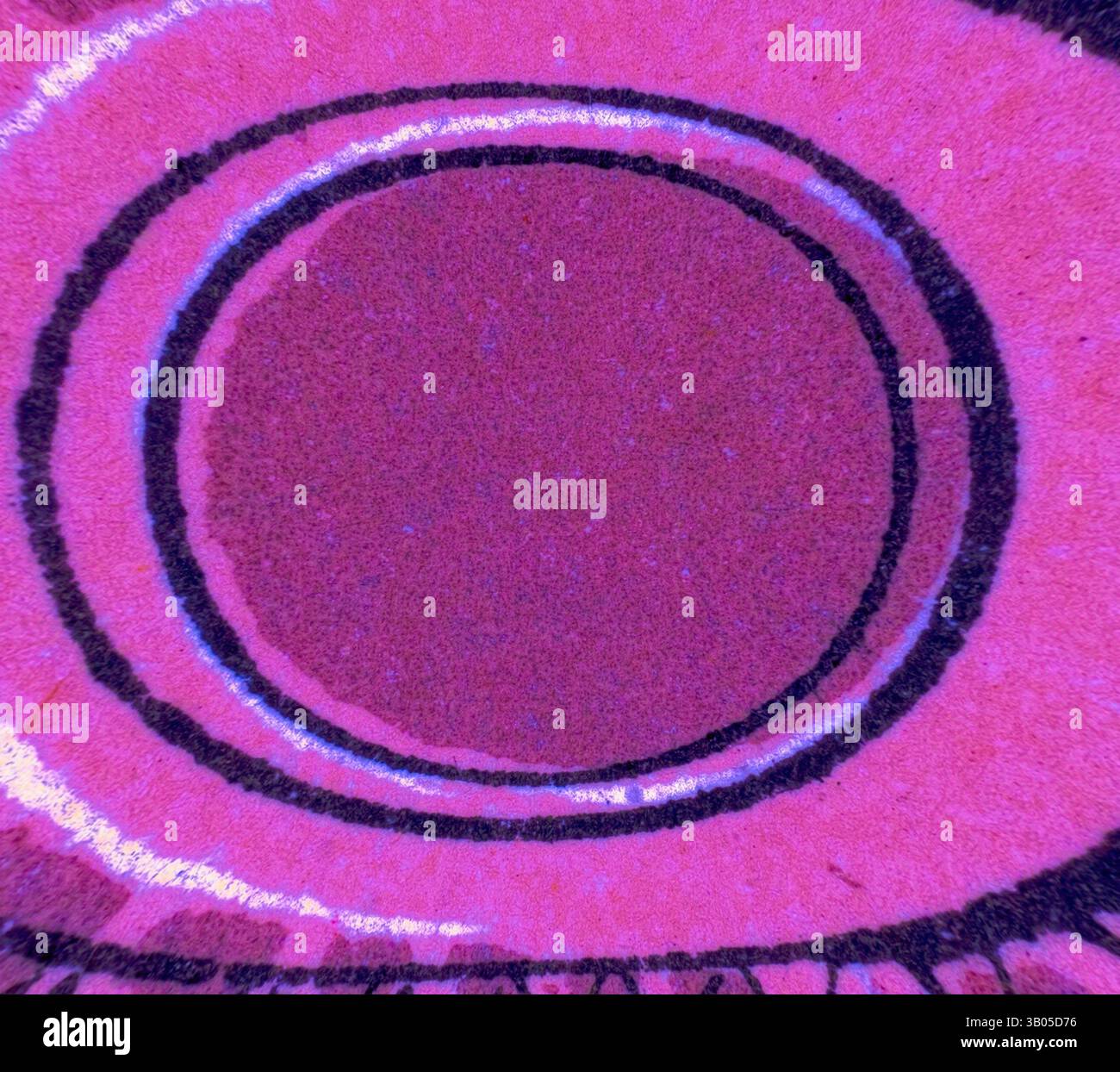 A series of concentric circles, creating a vibrant contrast of colors ...