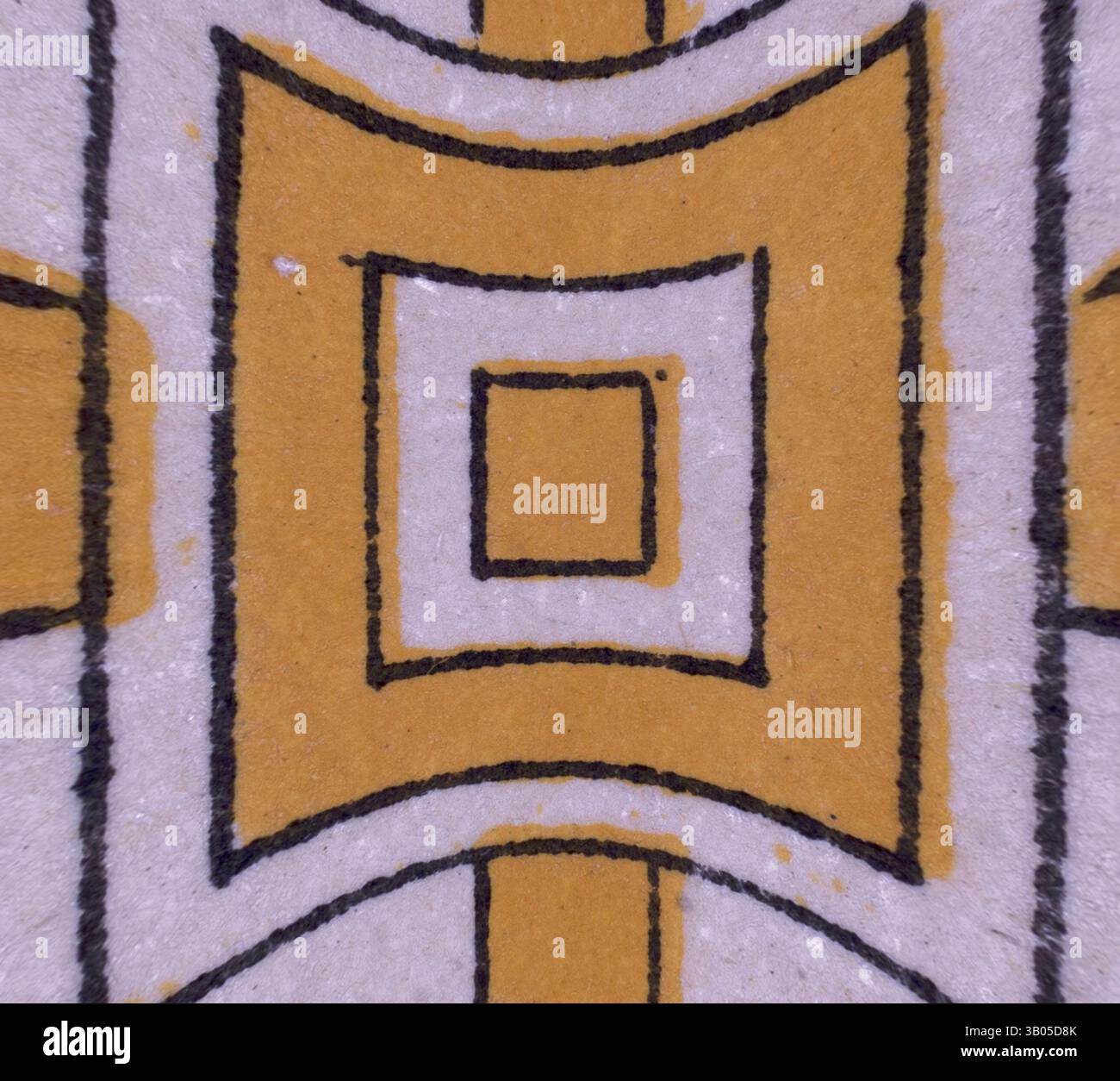 An intricate geometric pattern featuring bold lines and contrasting ...