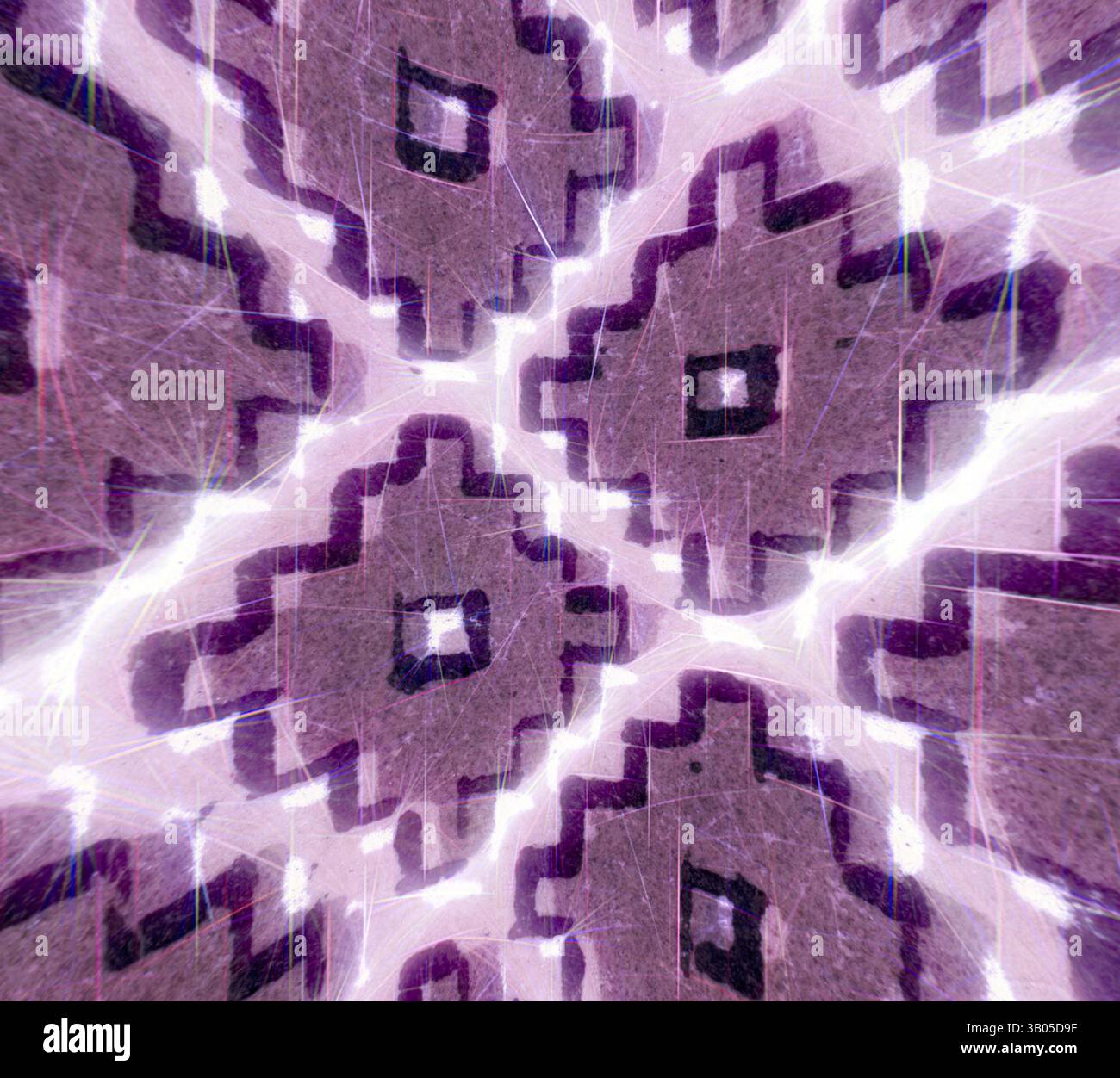 A symmetrical pattern featuring interconnected geometric shapes ...