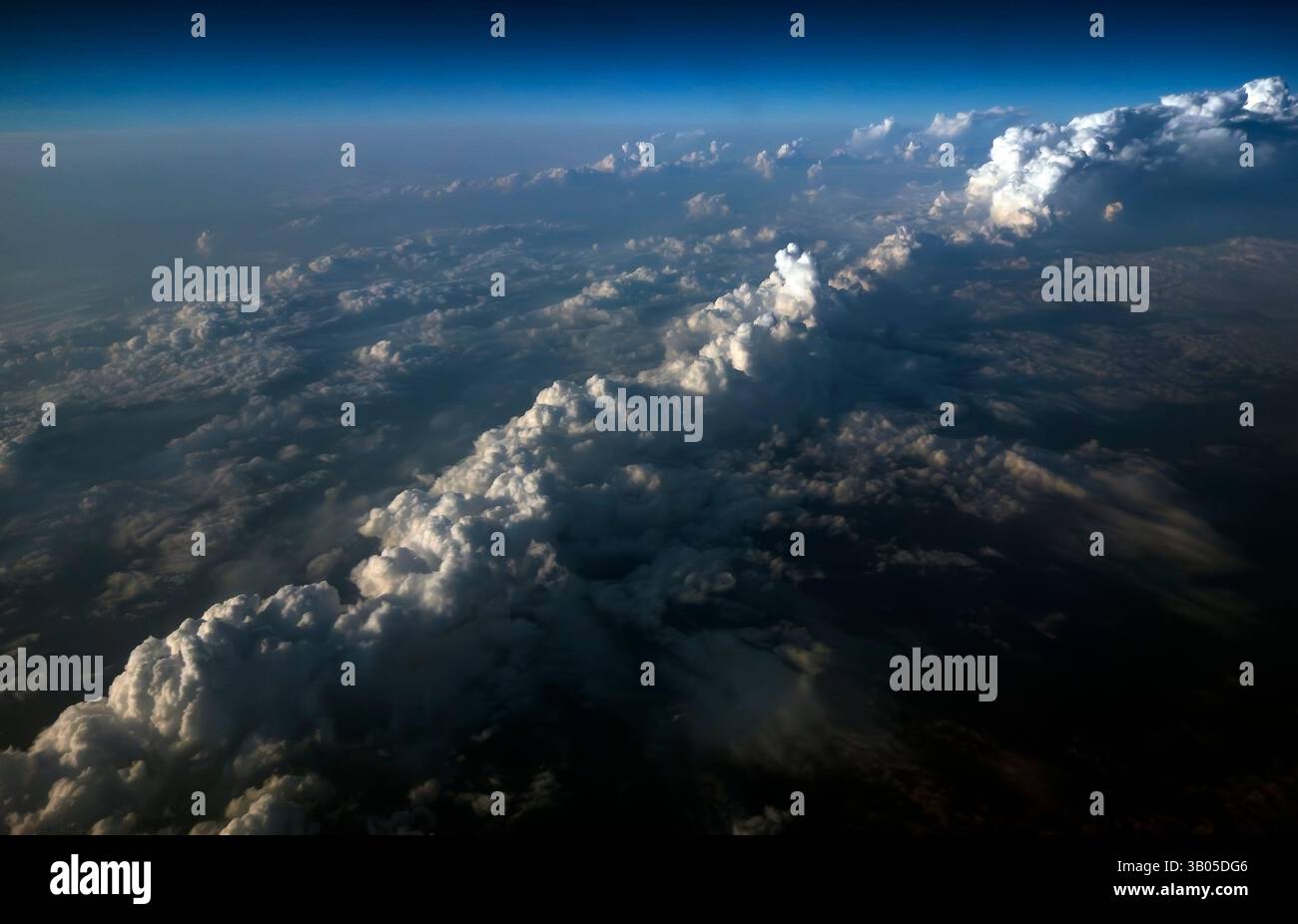 Cold front cloud formation seen from above Stock Photo - Alamy